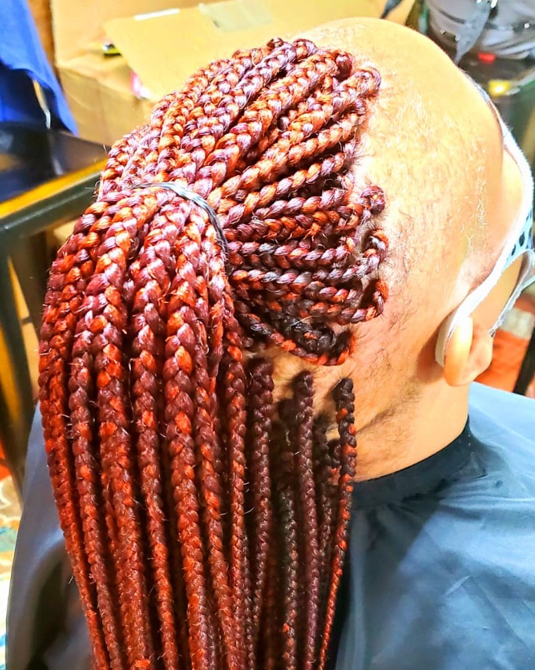 Mohawk Box Braids - Lucky Hair Braiding & Locs